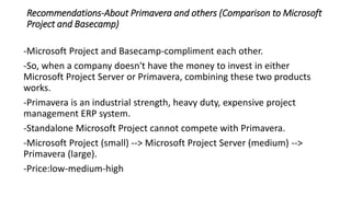 Comparison and Analysis of Project Management software | PPT
