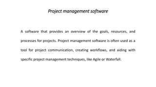 Comparison And Analysis Of Project Management Software | Ppt