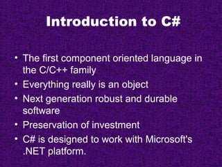c#.Net Windows application | PPT