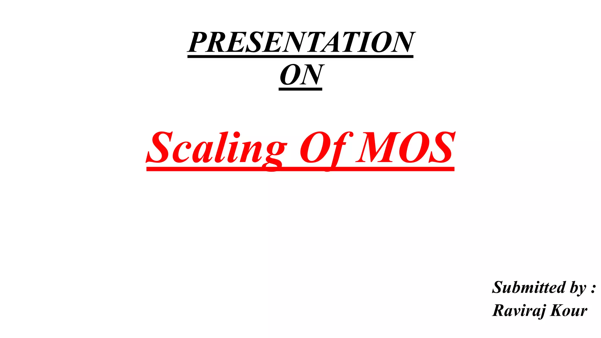 Presentation on Scaling | PPTX