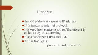 Easy and simple concept of IP Address | PPT