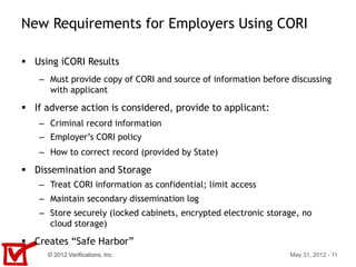 Massachusetts CORI Reform - Final Regulations, Impact and Analysis ...