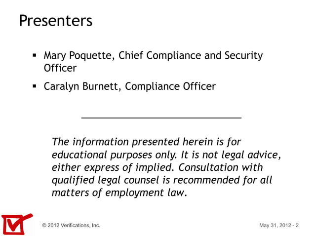 Massachusetts CORI Reform - Final Regulations, Impact and Analysis | PPT