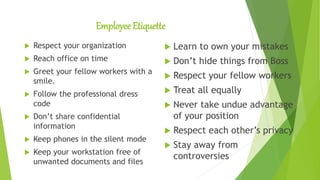 PPT Presentation corporate etiquette by Nakentoh | PPTX