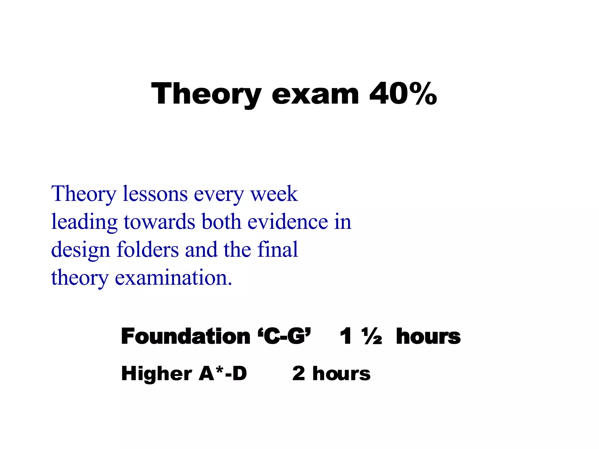 Presentation Course Structure PRODUCT DESIGN GCSE | PPT