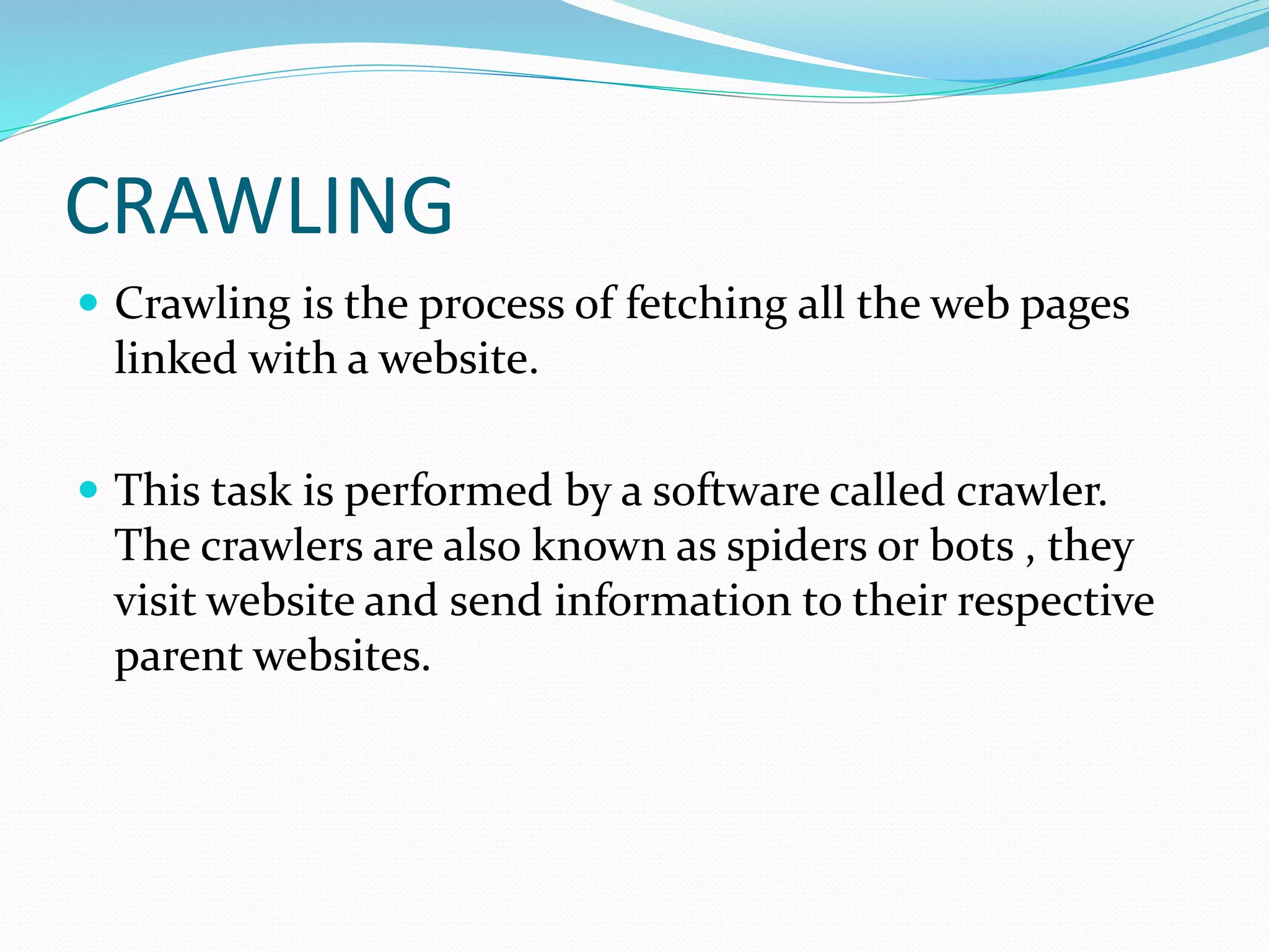 Crawling and Indexing | PPTX