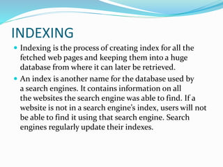 Crawling and Indexing | PPTX