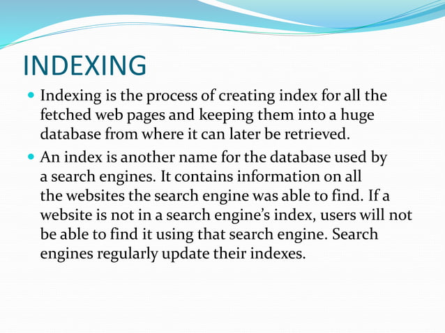 Crawling and Indexing | PPTX | Search | Internet