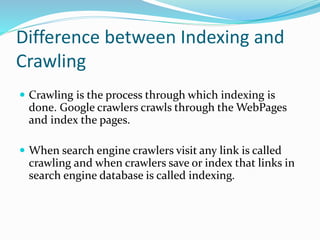 Crawling and Indexing | PPTX