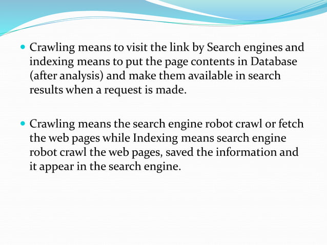 Crawling and Indexing | PPTX | Search | Internet