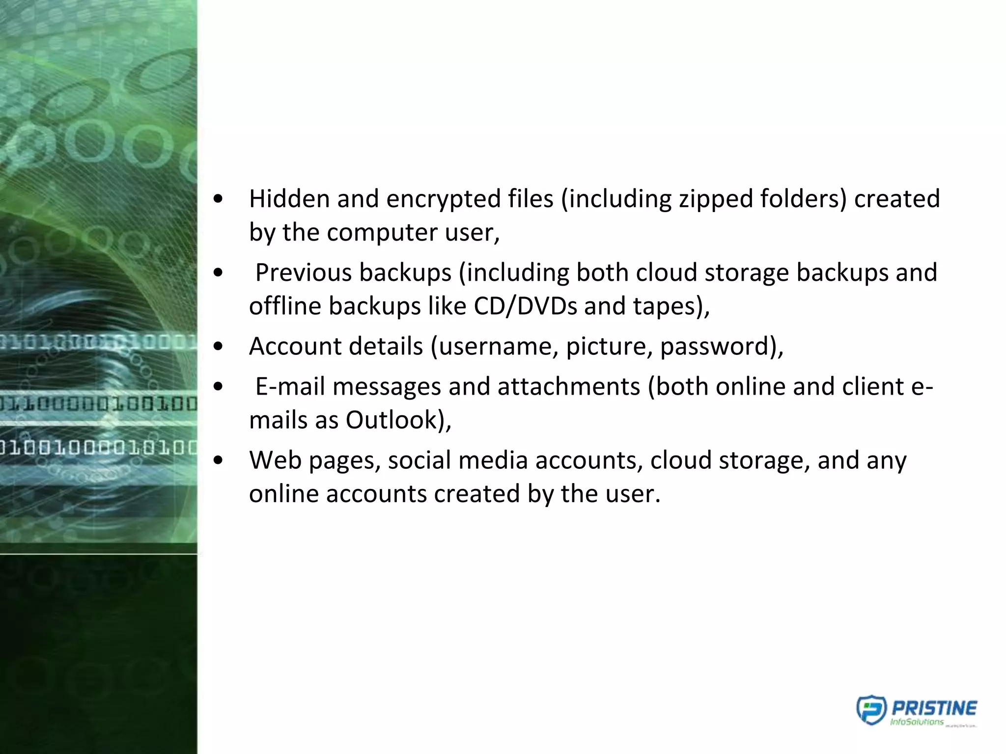 Presentation cyber forensics & ethical hacking | PPTX