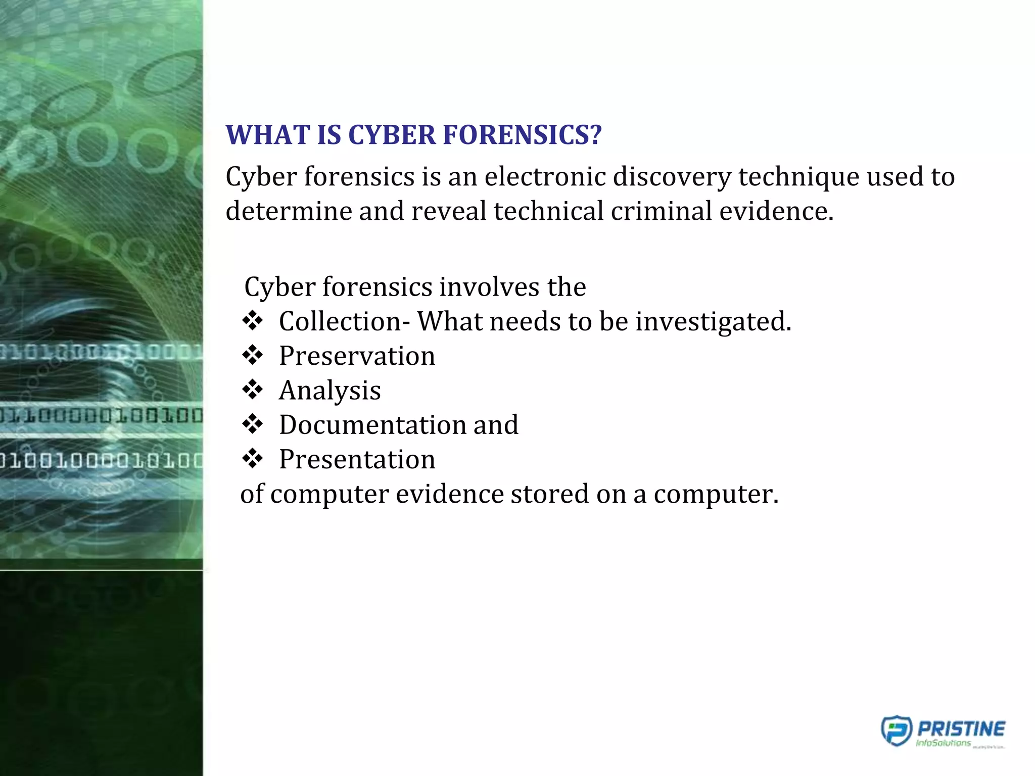Presentation cyber forensics & ethical hacking | PPTX
