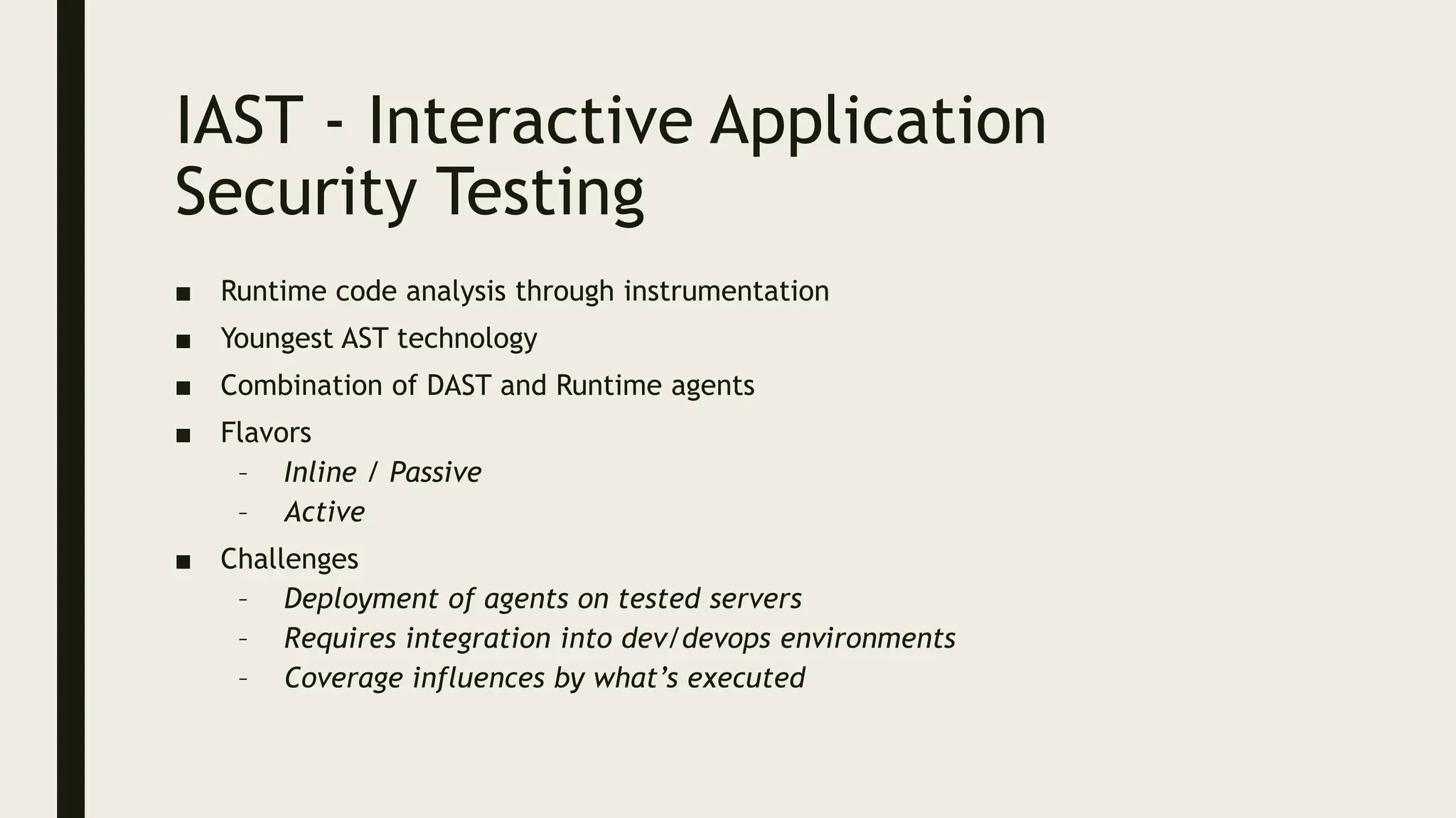 The *AST Landscape - Overview of Security Testing Across the Pipeline | PPT
