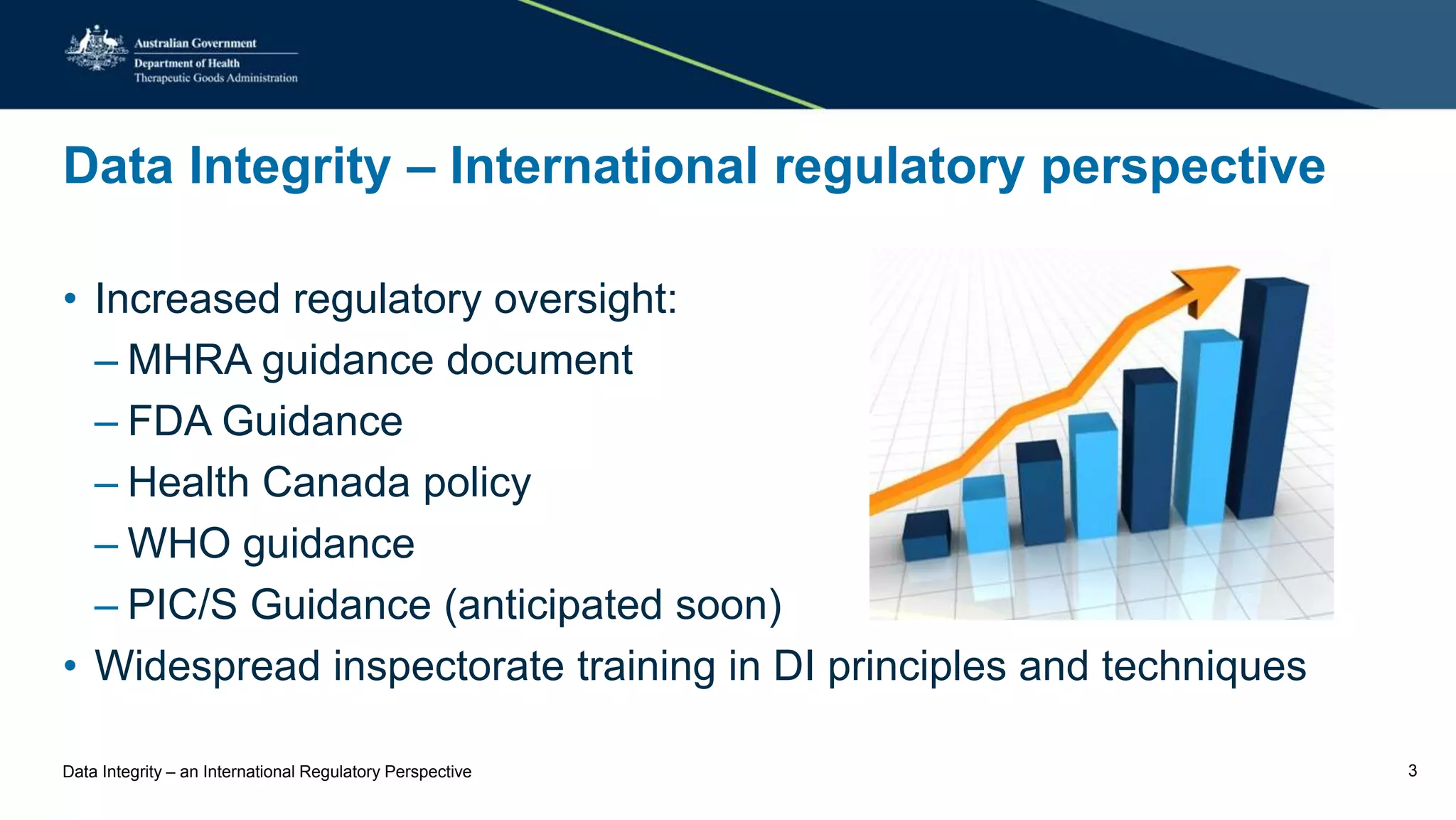 Presentation: Data Integrity – an international regulatory perspective ...