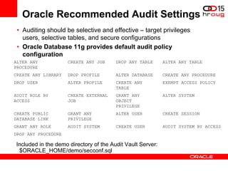 Presentation database security audit vault & database firewall | PDF