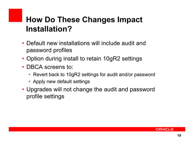 Presentation Database Security Enhancements With Oracle Ppt
