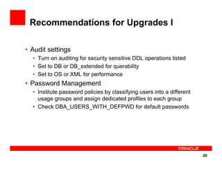 Presentation database security enhancements with oracle | PPT