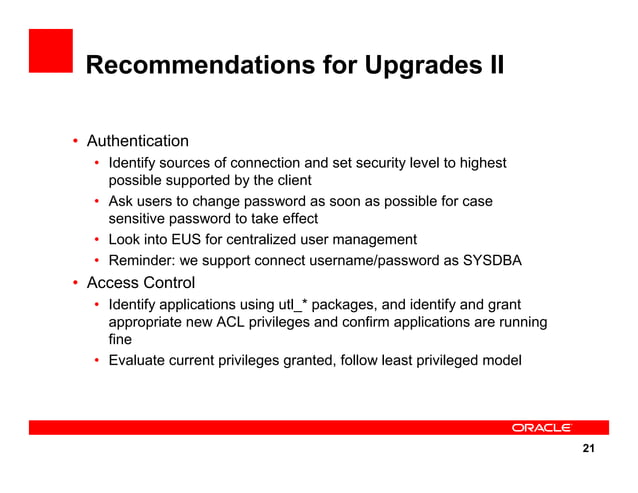 Presentation Database Security Enhancements With Oracle Ppt