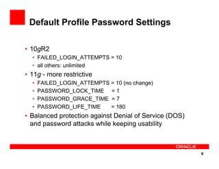 Presentation database security enhancements with oracle | PPT