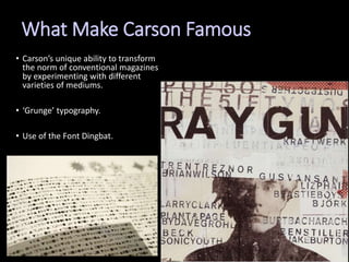 Presentation david carson | PPTX