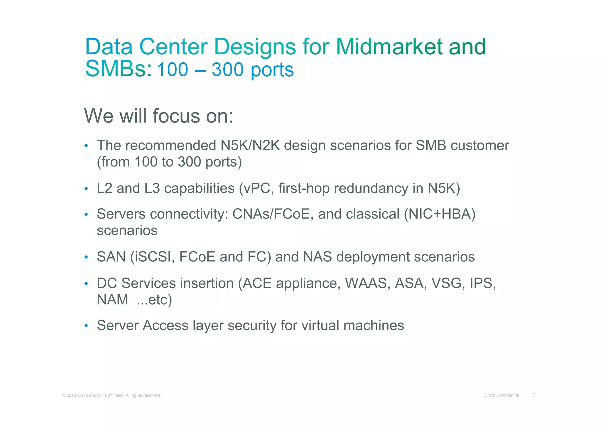 Presentation dc design for small and mid-size data center | PDF