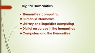 Presentation digital humanities | PDF | Computing | Technology & Computing
