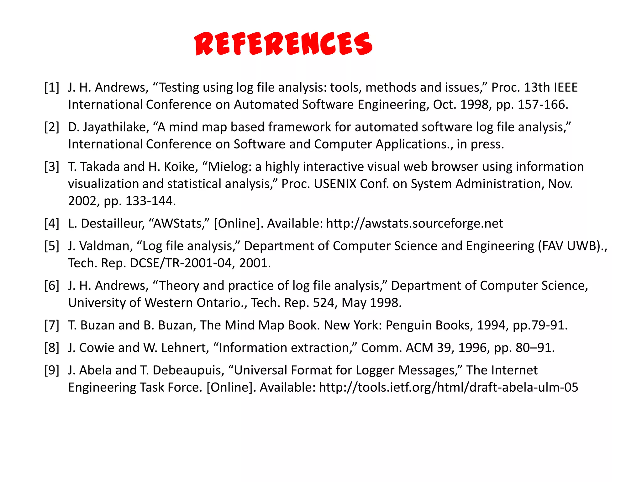 A Novel Mind Map Based Approach for Log Data Extraction | PPTX