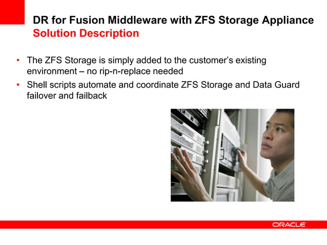 Presentation disaster recovery for oracle fusion middleware with the ...