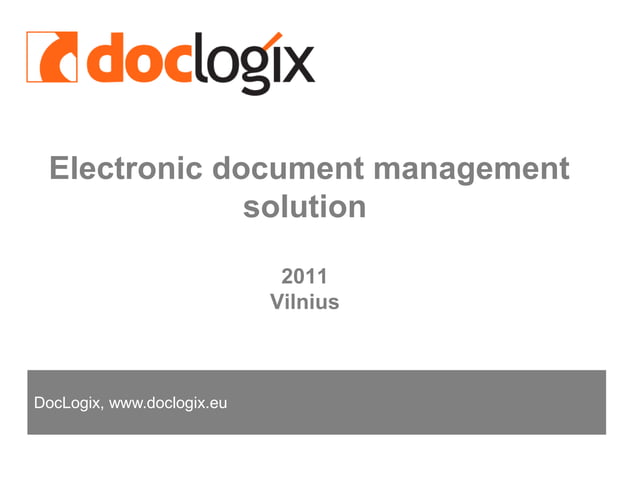 DocLogix solution for utilities sector | PPTX