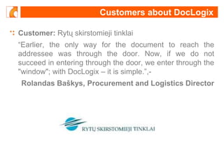 DocLogix solution for utilities sector | PPT