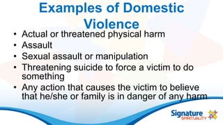 Emotional Abuse & Domestic Violence | PPT