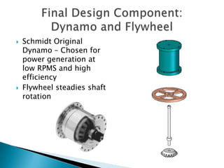 Design of a mechanism for harnessing power from hinged and revolving ...