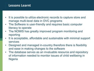 Strengthening National M&E Systems for Orphans and Vulnerable Children Programs: The Nigerian ...