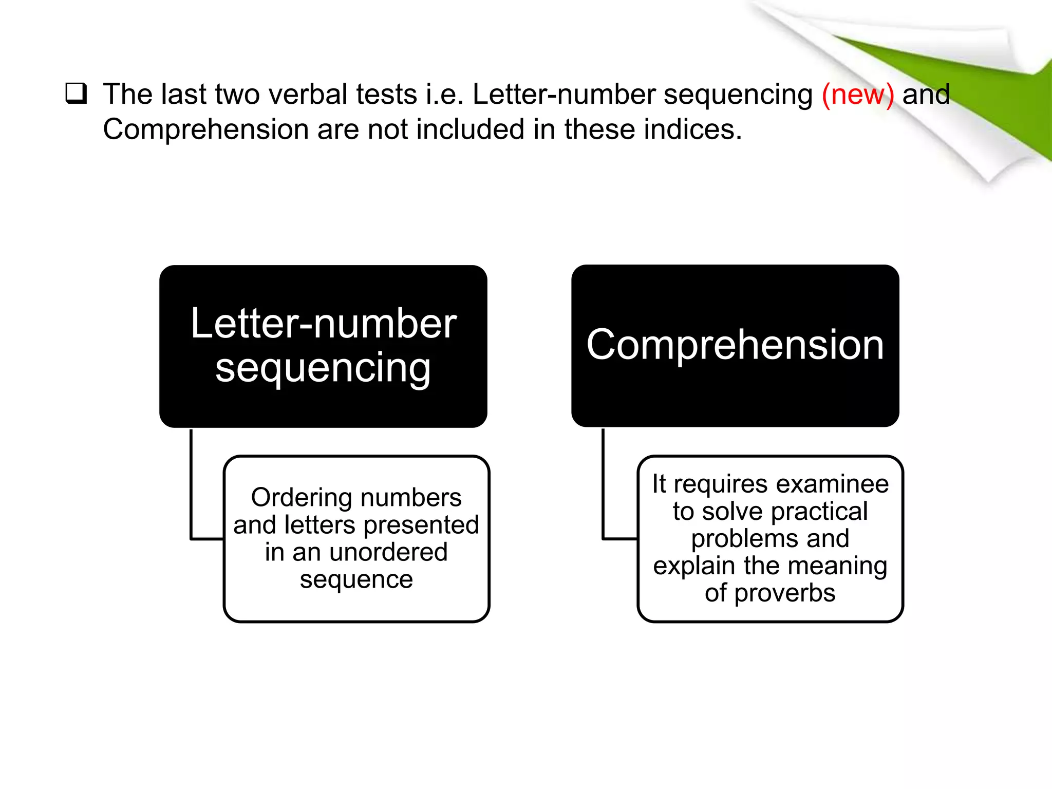 The Wechsler Adult Intelligence Scale (WAIS) | PPT