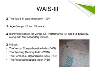 Wechsler Adult Intelligence Scale