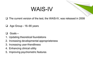 Wechsler Adult Intelligence Scale