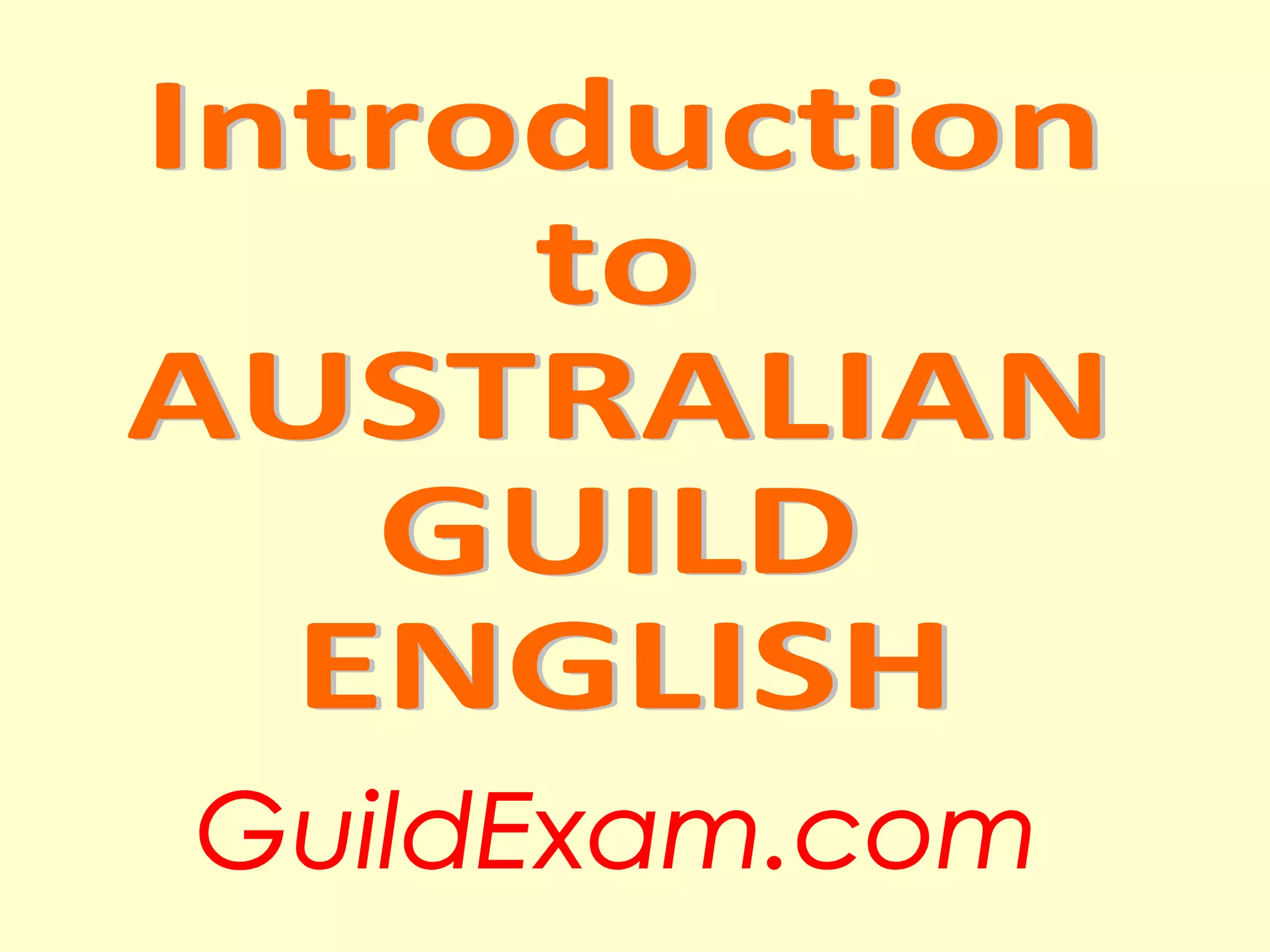 Australian GUILD English Communication 150214 | PPT