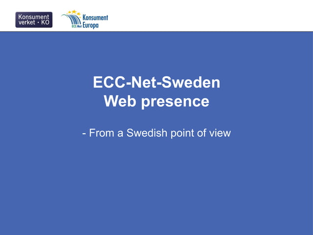 ECC-Net Web presence, Lars Boström | PPT