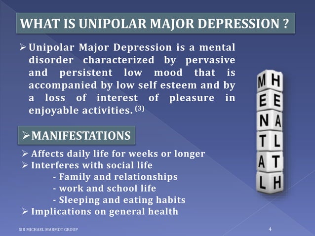Unipolar Major Depression | PPTX