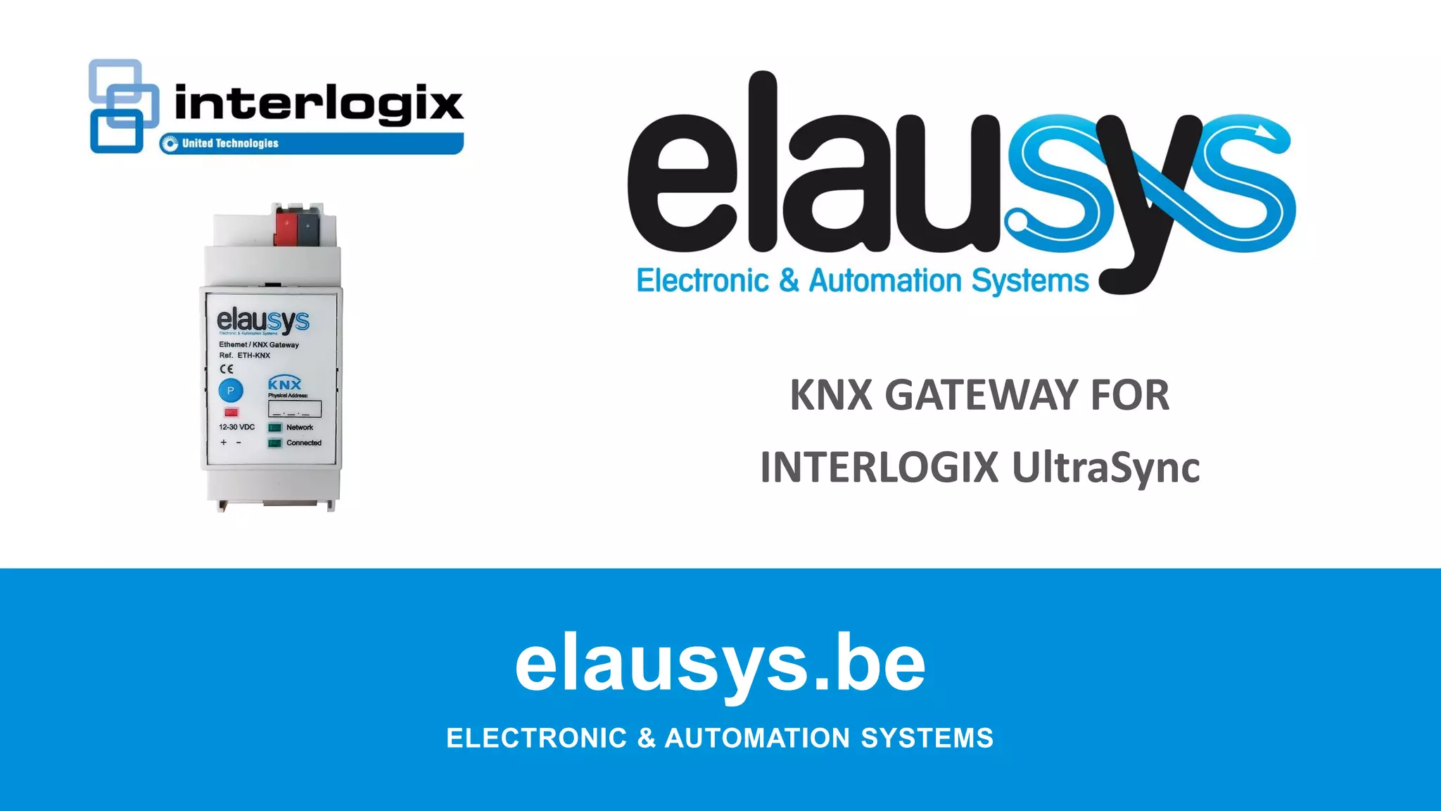 Elausys KNX Gateway for Interlogix UltraSync alarm systems | PDF ...