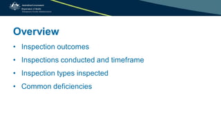 Emerging Trends & Developments, Common Inspection Deficiencies and ...