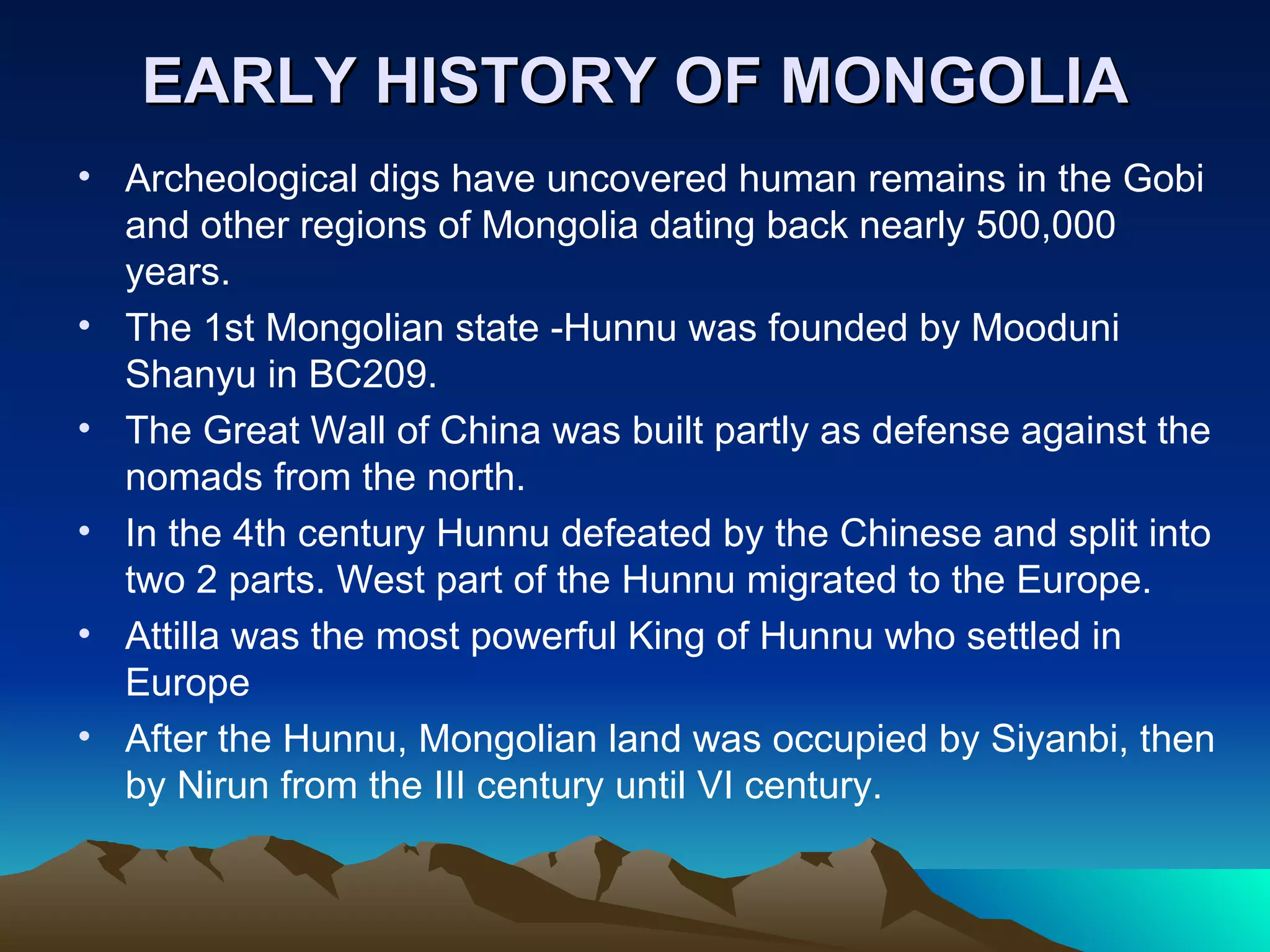 Mongolia: The Land of blue Sky | PPT