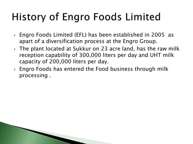 PRESENTATION - ENGRO FOODS.pptx | Business Accounting & Finance | Business