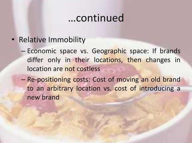 Presentation entry deterrence in the rte breakfast cereal industry ...