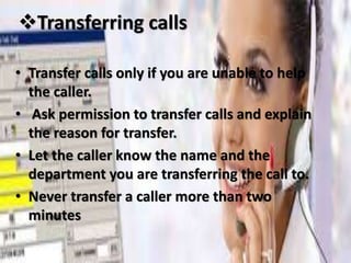 Presentation for a call centre | PPT