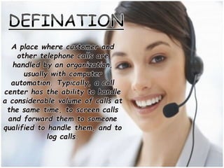Presentation for a call centre | PPT