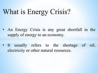 Energy Crises In Pakistan | PPTX