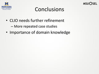 A Replication Case Study with CLIO | PDF