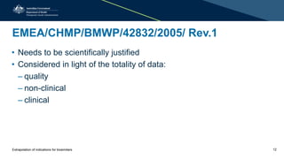 Extrapolation of indications for biosimilars | PPT