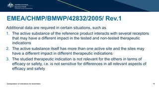 Extrapolation of indications for biosimilars | PPT